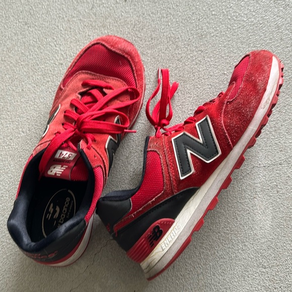 New Balance | Shoes | Mens New Balance 574 Red Sneakers | Poshmark